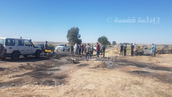 القصرين : وفاة 4 أشخاص في اصطدام شاحنتي تهريب